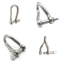China Marine Grade 316 SS Polished Twisted Shackle For Heavy Industry Lifting & Secure Rigging for sale