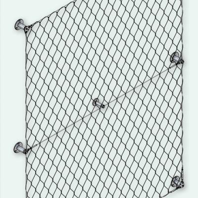 China Eco Friendly Green Wall Cable Trellis Net With AISI316 Stainless Steel 100mmx100mm Aperture for sale