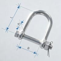 China 316/304 SS Custom Wide Body D Shackle Bolt Type With Nut & Cotter Pin Polished Marine Grade for sale