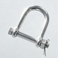 China 316/304 SS Custom Wide Body D Shackle Bolt Type With Nut & Cotter Pin Polished Marine Grade for sale