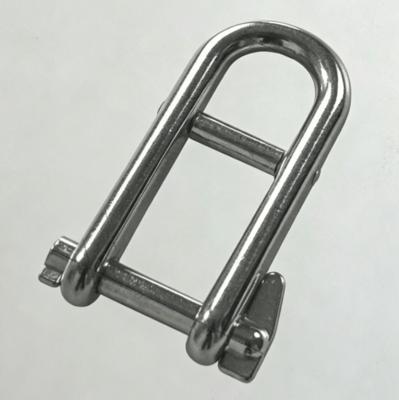 China Halyard Shackle Long D Shackle Key Pin Type With Locking Pin & Cross Bar For Sailing & Marine Rigging for sale