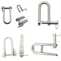 China Halyard Shackle Long D Shackle Key Pin Type With Locking Pin & Cross Bar For Sailing & Marine Rigging for sale