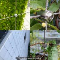 China Stainless Steel Cross Wire Rope Clips Plant Green Wall Grid Fixing Clamps for sale