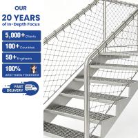 China 304 Stainless Steel Rope Mesh With 7×7 / 7×19 Construction For Easy Installation In Zoo Fences And Balcony Railings for sale