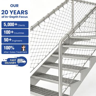 China 304 Stainless Steel Rope Mesh With 7×7 / 7×19 Construction For Easy Installation In Zoo Fences And Balcony Railings for sale
