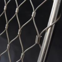China Custom 2mm 304/316 Stainless Steel Ferrule Cable Mesh for Bridge Anti Fall Safety Protection for sale