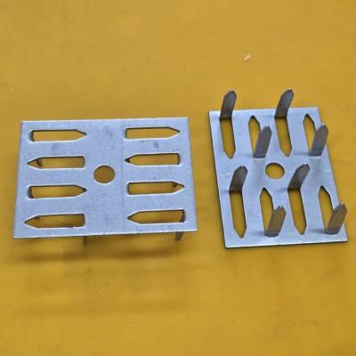China Rectangular metal plate nails, iron rock wool insulation layer fixing plates, sound insulation board puncture clamps for sale