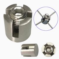 China 316 stainless steel cross clamps, wire rope garden trellis accessories for sale