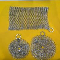 China Custom‑made 304stainless‑steel ring‑shaped pot‑scrubbing woven cleaning mesh for sale