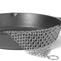 China 316‑stainless‑steel ring‑made chainmail scrubber, metal cleaning net for kitchen for sale