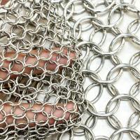 China Stainless Steel Chainmail Ring Mesh Curtain Decorative Architectural Metal Mesh for Room Divider & Interior Partition Walls for sale