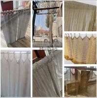 China Stainless Steel Chainmail Ring Mesh Curtain Decorative Architectural Metal Mesh for Room Divider & Interior Partition Walls for sale