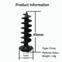 China Black Nylon Self-Tapping Screws for Interior and Exterior Wall Thermal Insulation Anchors, 50 Pieces per Pack for sale