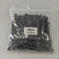 China Black Nylon Self-Tapping Screws for Interior and Exterior Wall Thermal Insulation Anchors, 50 Pieces per Pack for sale