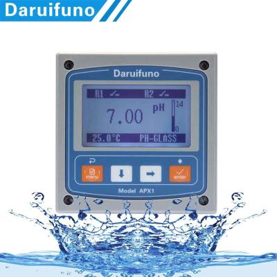 China 24VDC IP66 Industrial pH ORP Transmitter with 2 SPST Relays - APX1-C1D Model 100×100×120mm Panel Mount for sale