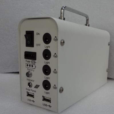 China Light Weight Portable Solar Rechargeable Battery 12V 7AH with 10W Panel for Home Lighting System and Emergency Power for sale