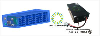 China 64V 60Ah Lithium Iron Phosphate Battery Pack for Electric Vehicles with 1000+ Cycle Life and 60Kg Weight for sale