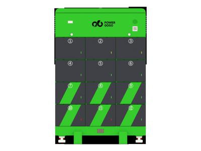 China 12-Slot Battery Swapping Station with IP54 Rating for Two-Wheel Scooters - 48V/60V/72V Compatibility, 800W-1500W Charging Power for sale