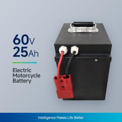 China 60V 25Ah High Rate Discharge LiFePO4 Battery for Electric Motorcycles and Scooters with IP54 Waterproof Rating for sale