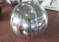 China Silver Inflatable Mirror Disco Ball 0.6m to 8m PVC Reflective Party Decoration for sale