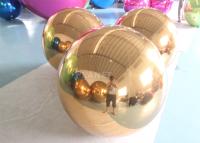 China Gold Inflatable Mirror Ball 1m Diameter Hanging Reflective PVC Decoration for Events for sale