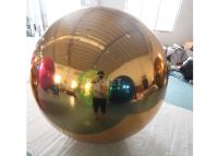 China Gold Inflatable Mirror Ball 1m Diameter Hanging Reflective PVC Decoration for Events for sale