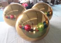 China Gold Inflatable Mirror Ball 0.6m to 8m Diameter PVC Reflective Party Decoration for sale