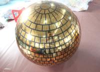 China Gold Silver Inflatable Mirror Ball 0.6m to 6m PVC Reflective Disco Party Decoration for sale