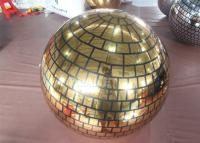 China Gold Silver Inflatable Mirror Ball 0.6m to 6m PVC Reflective Disco Party Decoration for sale