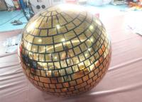 China Gold Silver Inflatable Mirror Ball 0.6m to 6m PVC Reflective Disco Party Decoration for sale
