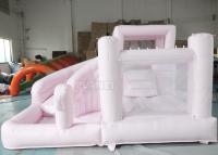 China Matte Pink Inflatable Bounce Castle with Slide - Custom Size 1-3 Year Warranty PVC Tarpaulin Construction for sale