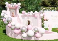 China Customizable Pastel Pink Inflatable Bounce House for Wedding Party 3m x 3m for sale