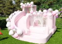 China Customizable Pastel Pink Inflatable Bounce House for Wedding Party 3m x 3m for sale