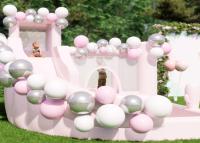 China Matte Pink Inflatable Bouncy Castle with Water Slide for Wedding Party Kids 0.55mm PVC for sale