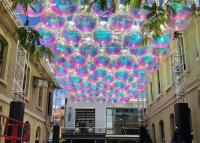 China Custom Hanging Inflatable Mirror Ball 0.6m to 8m Diameter Reflective PVC Decoration for sale
