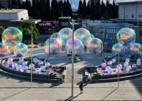 China Custom Floating Reflective Inflatable Mirror Ball Colorful Mirror Balloon for sale