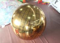 China Gold Inflatable Mirror Ball 1.0m Reflective Disco Sphere for Party Decoration for sale