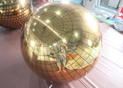 China Inflatable Disco Mirror Ball 1.0m Silver PVC Hanging Party Decoration with 220V Air Pump for sale