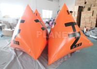 China Custom Logo 1.5m Airtight Inflatable Triangle Buoy for Swim Triathlon Race Marker for sale