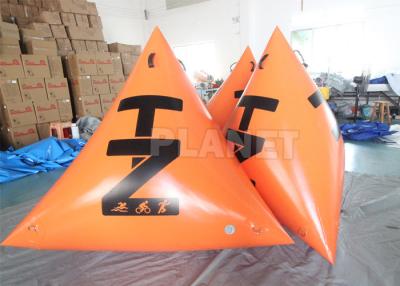 China Custom Logo 1.5m Airtight Inflatable Triangle Buoy for Swim Triathlon Race Marker for sale