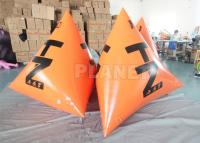 China Custom Logo Orange Triangle Inflatable Marker Buoy 1.2m for Triathlon Racing Marks for sale