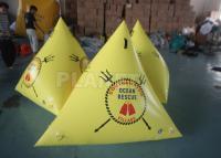 China Airtight PVC Inflatable Swim Buoy 1.2m Triangle Floating Marker Buoy for Water Park for sale