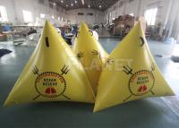 China Airtight PVC Inflatable Swim Buoy 1.2m Triangle Floating Marker Buoy for Water Park for sale