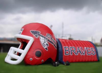 China Custom Inflatable Football Helmet & Tunnel - 22ft x 17ft x 17ft Team Branding Solution with Custom Printing for sale