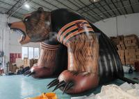China Custom Inflatable Bear Helmet Tunnel 15ft 20ft Sports Race Entrance Giant PVC Inflatable Tunnel for sale
