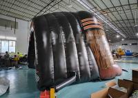 China Custom PVC Black Bear Inflatable Football Tunnel 10ft Advertising Entrance for Game Events for sale