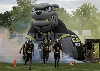 China Custom Inflatable Bulldog Tunnel 6m Long 4.9m Height for Football Team Mascot Entrance Tent for sale
