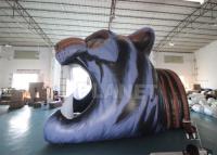 China Custom Inflatable Tiger Helmet Tunnel for Sports Entrance 110V 220V Blower for sale
