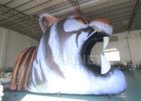 China Custom Inflatable Tiger Helmet Tunnel for Sports Entrance 110V 220V Blower for sale