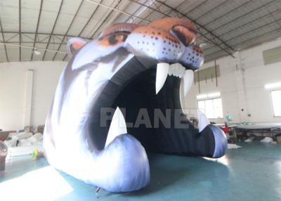 China Custom Inflatable Tiger Head Football Tunnel Entrance with 110V 220V Blower for Event for sale